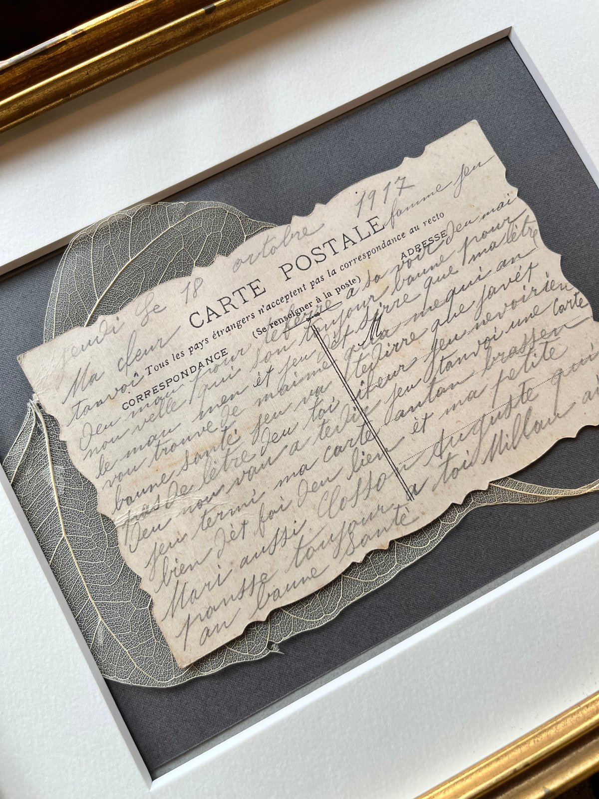 pg-92/1917年 つばめとハンドペイントのお花のカード | PISKEY -イギリスの...