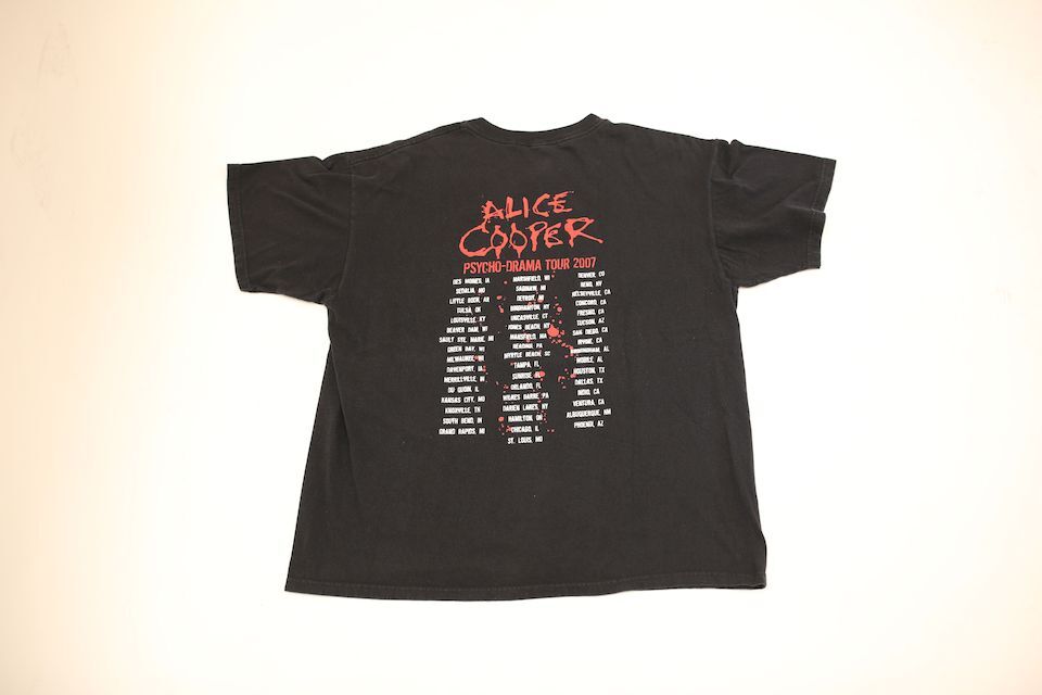 アリスクーパー 2007 ツアー バンドTシャツ Alice Cooper T アリスクーパー 2007 ツアー バンドTシャツ Alice Cooper T