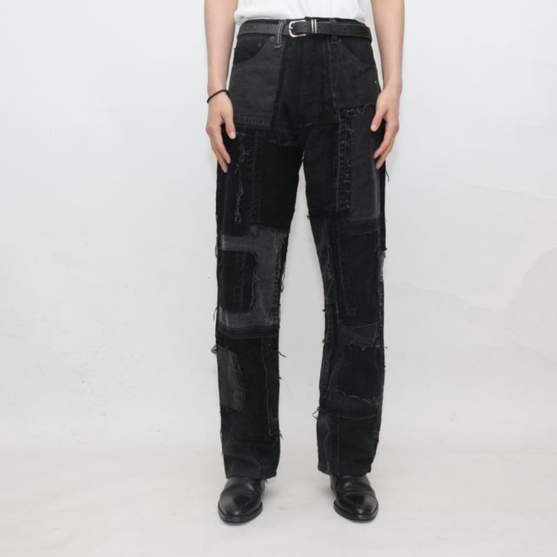 リーバイス パッチワーク リメイク ブラックデニムパンツ Levi's リーバイス パッチワーク リメイク ブラックデニムパンツ Levi's