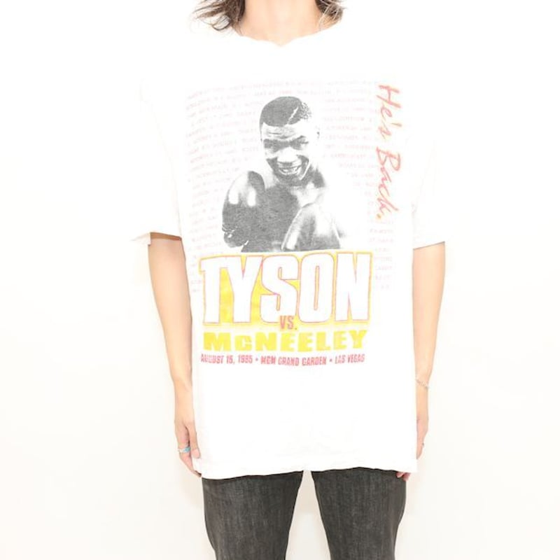 90's マイクタイソン Tシャツ Tyson VS Mcneeley | Blue 90's マイクタイソン Tシャツ Tyson VS Mcneeley | Blue