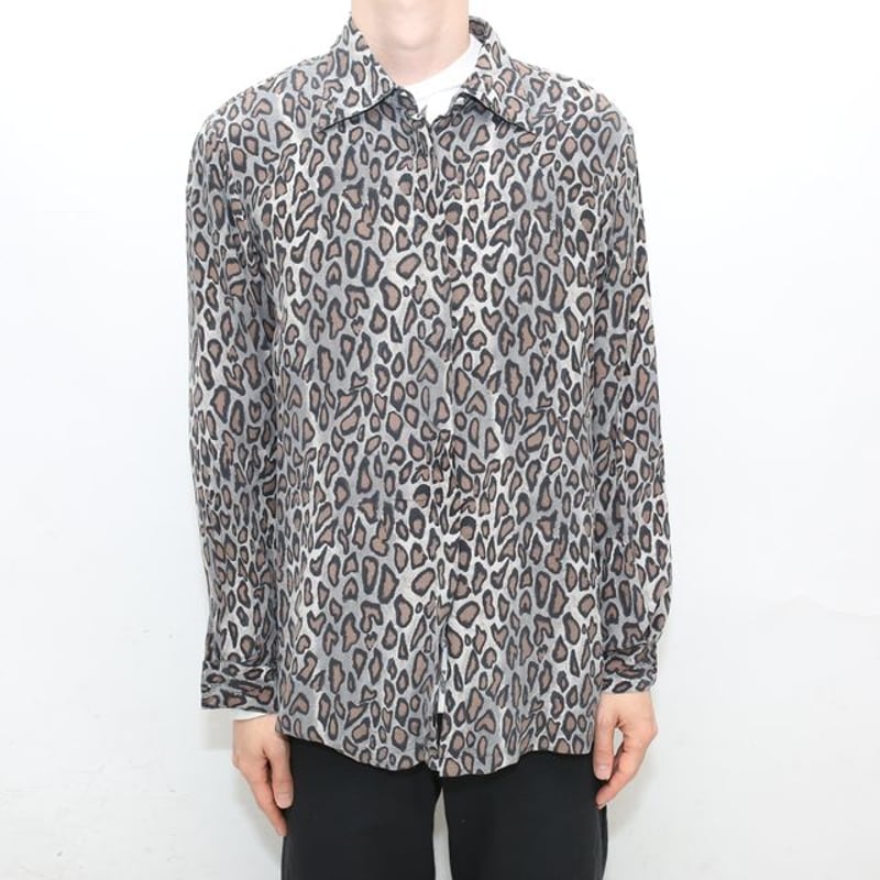 レオパード柄 シルク 長袖シャツ Leopard Pattern L/S Shirt # | レオパード柄 シルク 長袖シャツ Leopard Pattern L/S Shirt # |