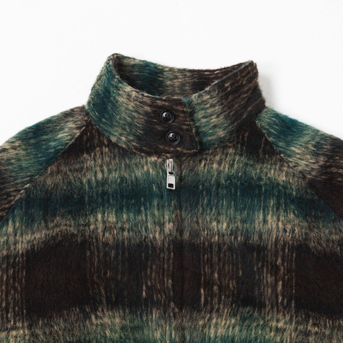 Checked Outer Jacket-グリーン | harapeco Store Checked Outer Jacket-グリーン | harapeco Store