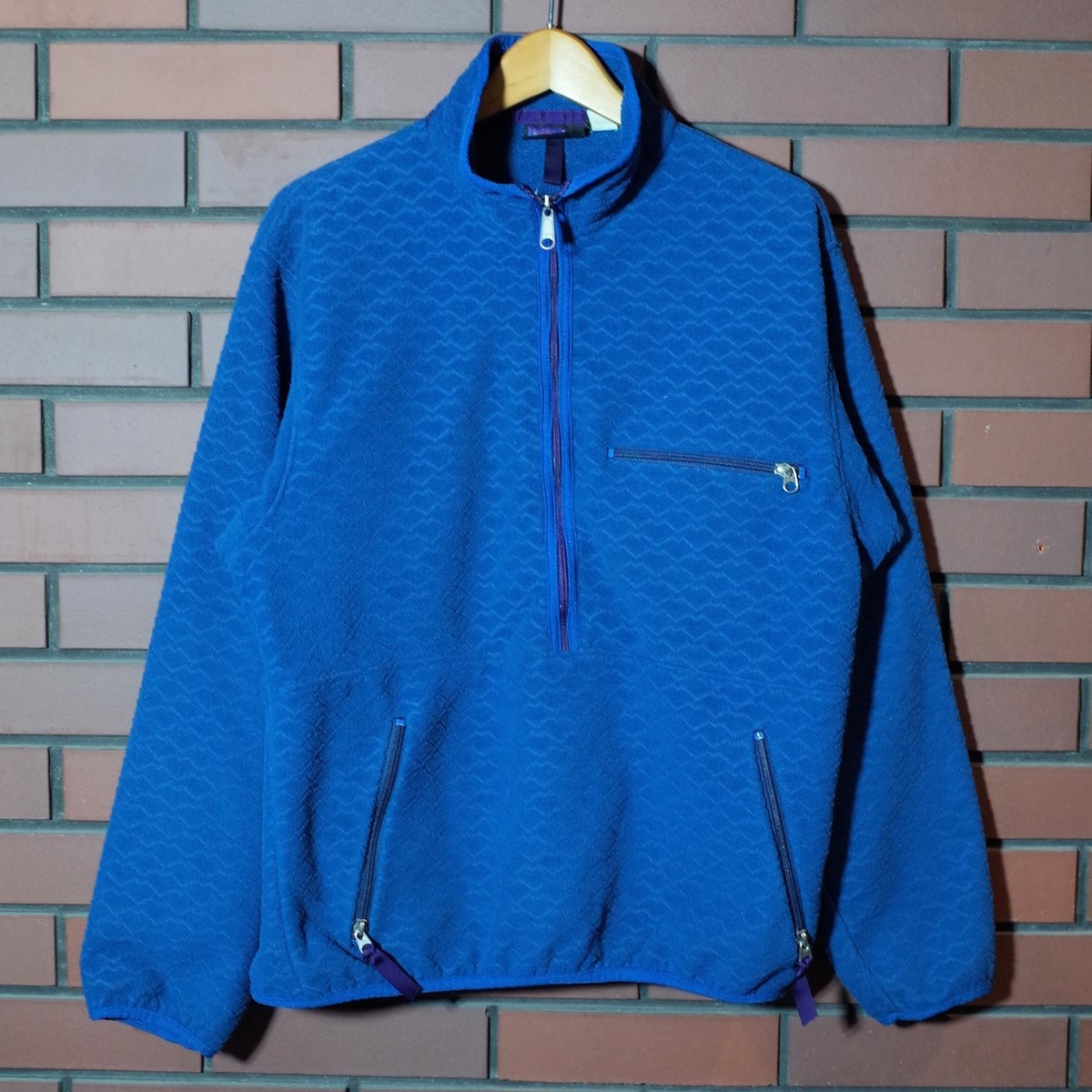 90s Patagonia シンチラ3DジップTネック ブルー Lサイズ 90s Patagonia シンチラ3DジップTネック ブルー Lサイズ