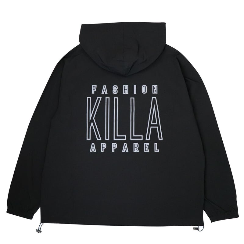 NEW ESSENTIAL LOGO SHELL ANORAK JACKET BLACK NEW ESSENTIAL LOGO SHELL ANORAK JACKET BLACK