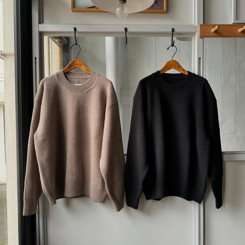 ssstein EXTRA FINE WOOL WARM KNIT CREW NECK L ssstein EXTRA FINE WOOL WARM KNIT CREW NECK L