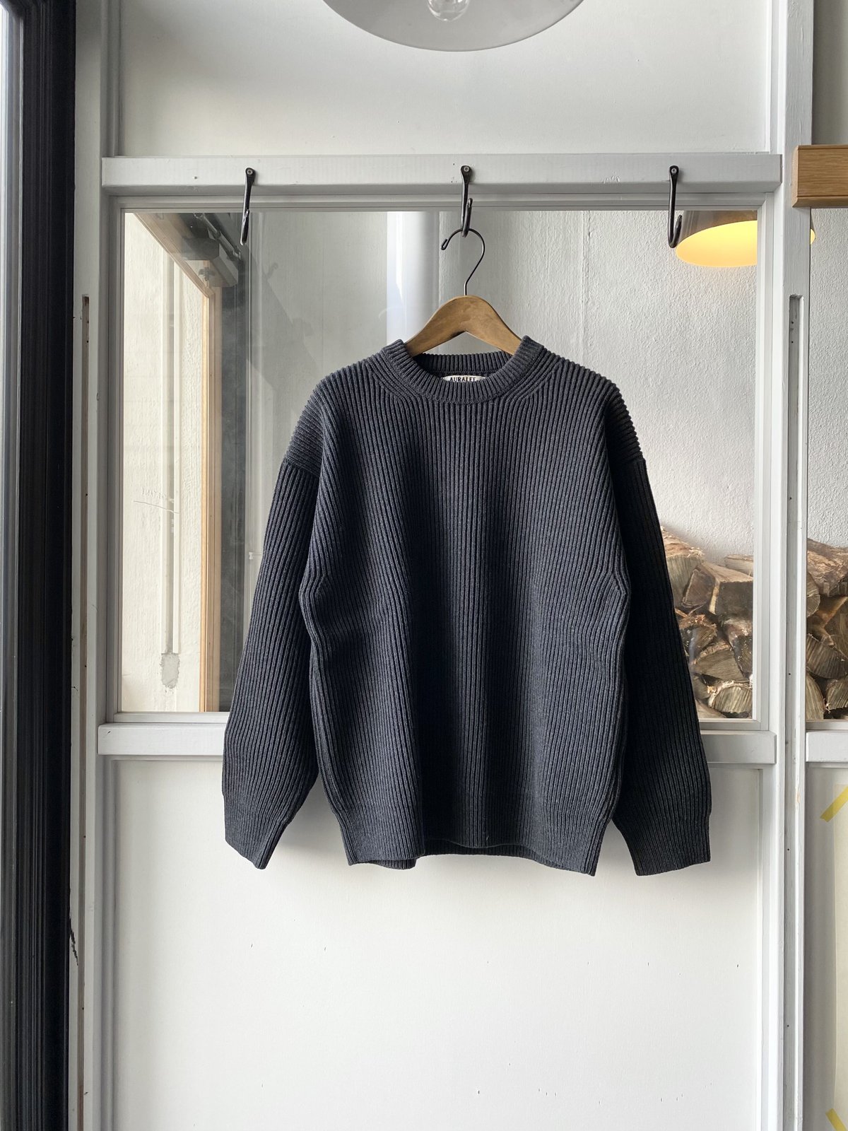 AURALEE SUPER FINE WOOL RIB KNIT BIG P/O A20AD AURALEE SUPER FINE WOOL RIB KNIT BIG P/O A20AD