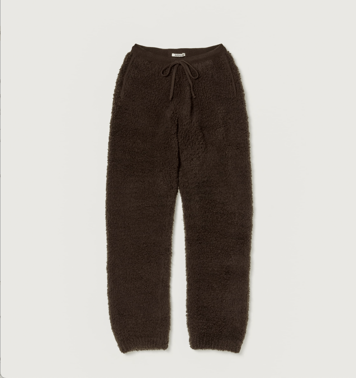 AURALEE MERINO WOOL BOA KNIT PANTS | Less Higa AURALEE MERINO WOOL BOA KNIT PANTS | Less Higa