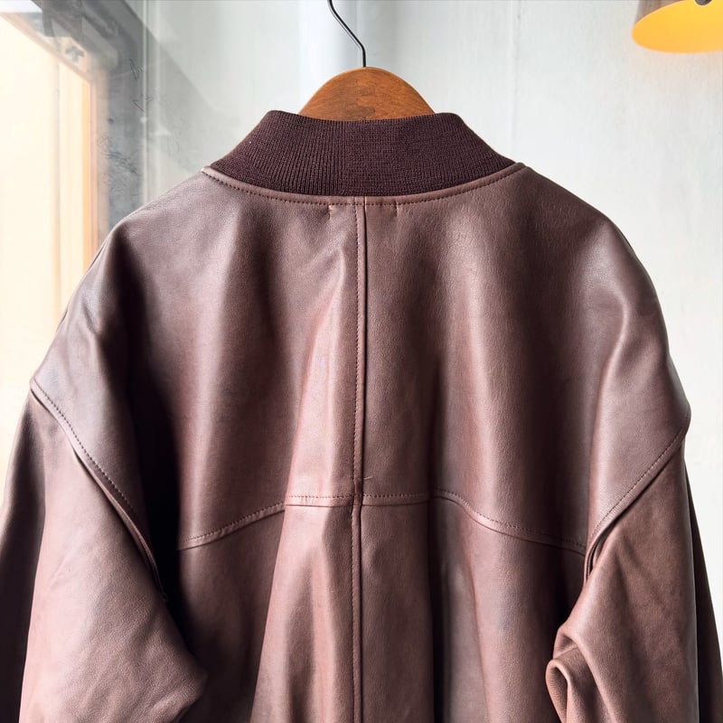 AURALEE LAMB LEATHER FLIGHT BLOUSON | Less Hig AURALEE LAMB LEATHER FLIGHT BLOUSON | Less Hig