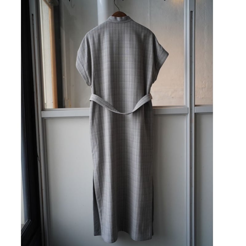 AURALEE HARD TWIST WOOL DOUBLE FACE CHECK SLEEV AURALEE HARD TWIST WOOL DOUBLE FACE CHECK SLEEV
