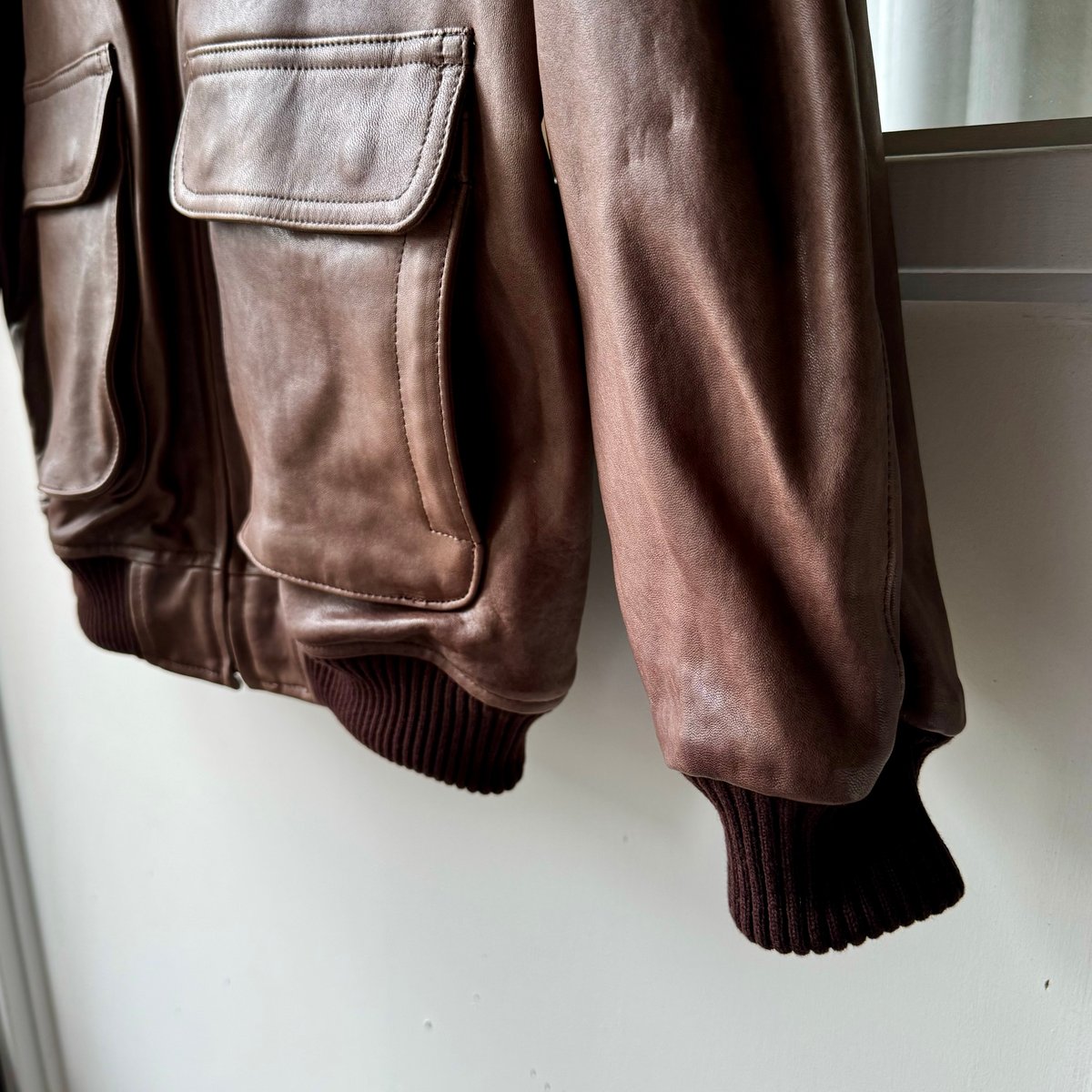 AURALEE HEAVY LAMB LEATHER ZIP BLOUSON | Less AURALEE HEAVY LAMB LEATHER ZIP BLOUSON | Less