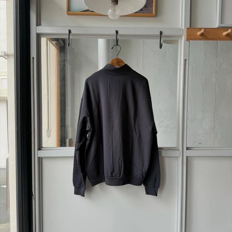 AURALEE ELASTIC HIGH GAUGE SWEAT HALF ZIP P/O | AURALEE ELASTIC HIGH GAUGE SWEAT HALF ZIP P/O |
