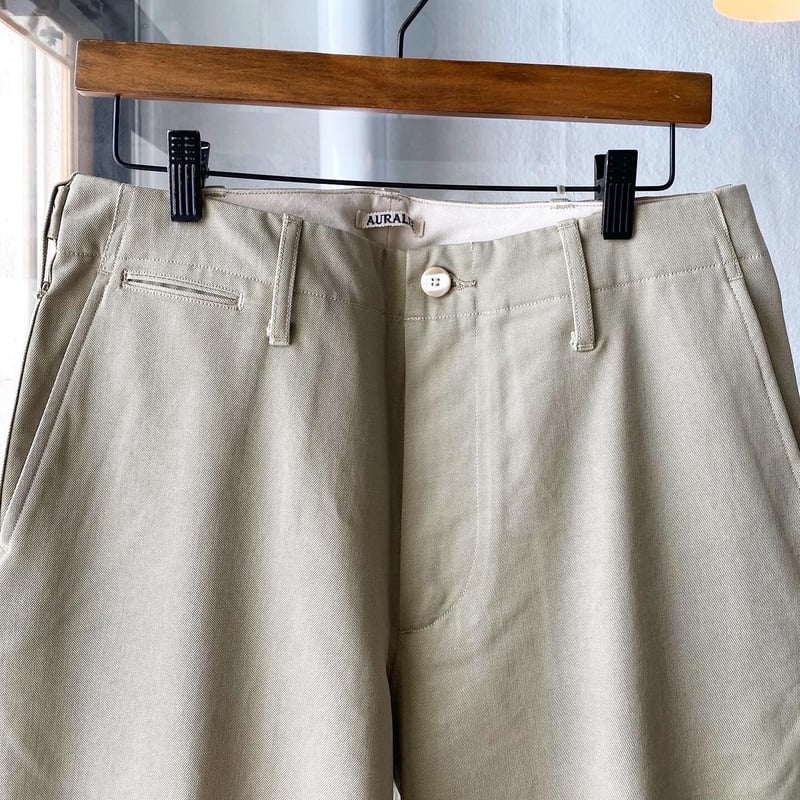 AURALEE WASHED FINX LIGHT CHINO PANTS A21SP0 AURALEE WASHED FINX LIGHT CHINO PANTS A21SP0