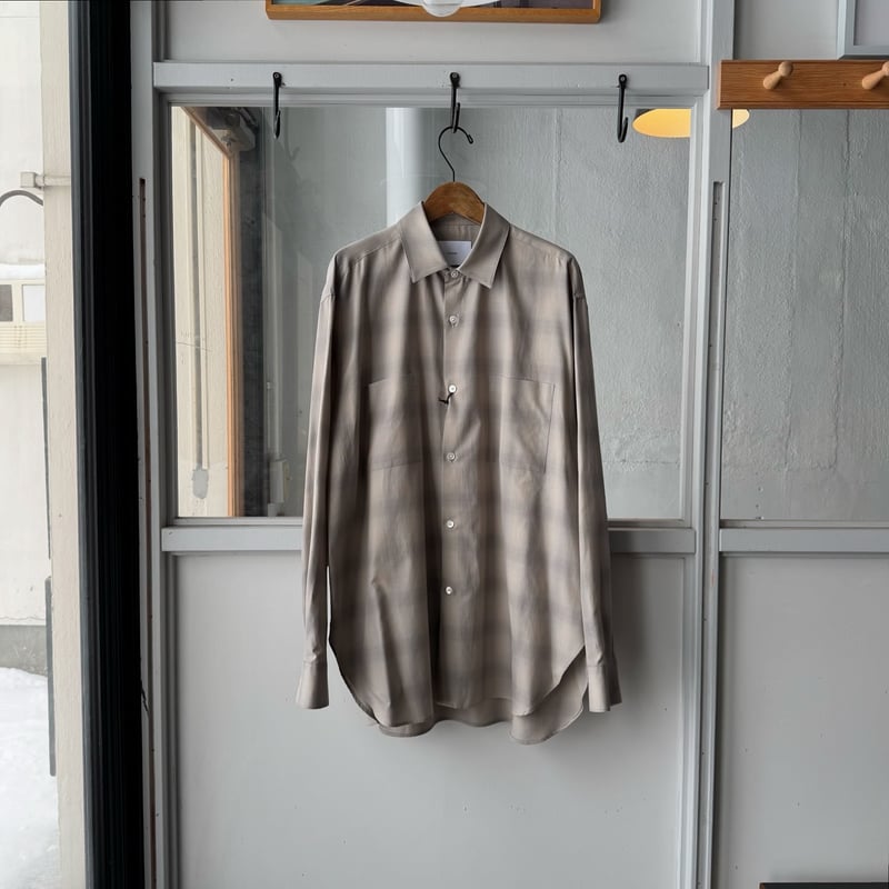 ssstein C/R CHECK OVERSIZED DOWN PAT SHIRT | ssstein C/R CHECK OVERSIZED DOWN PAT SHIRT |