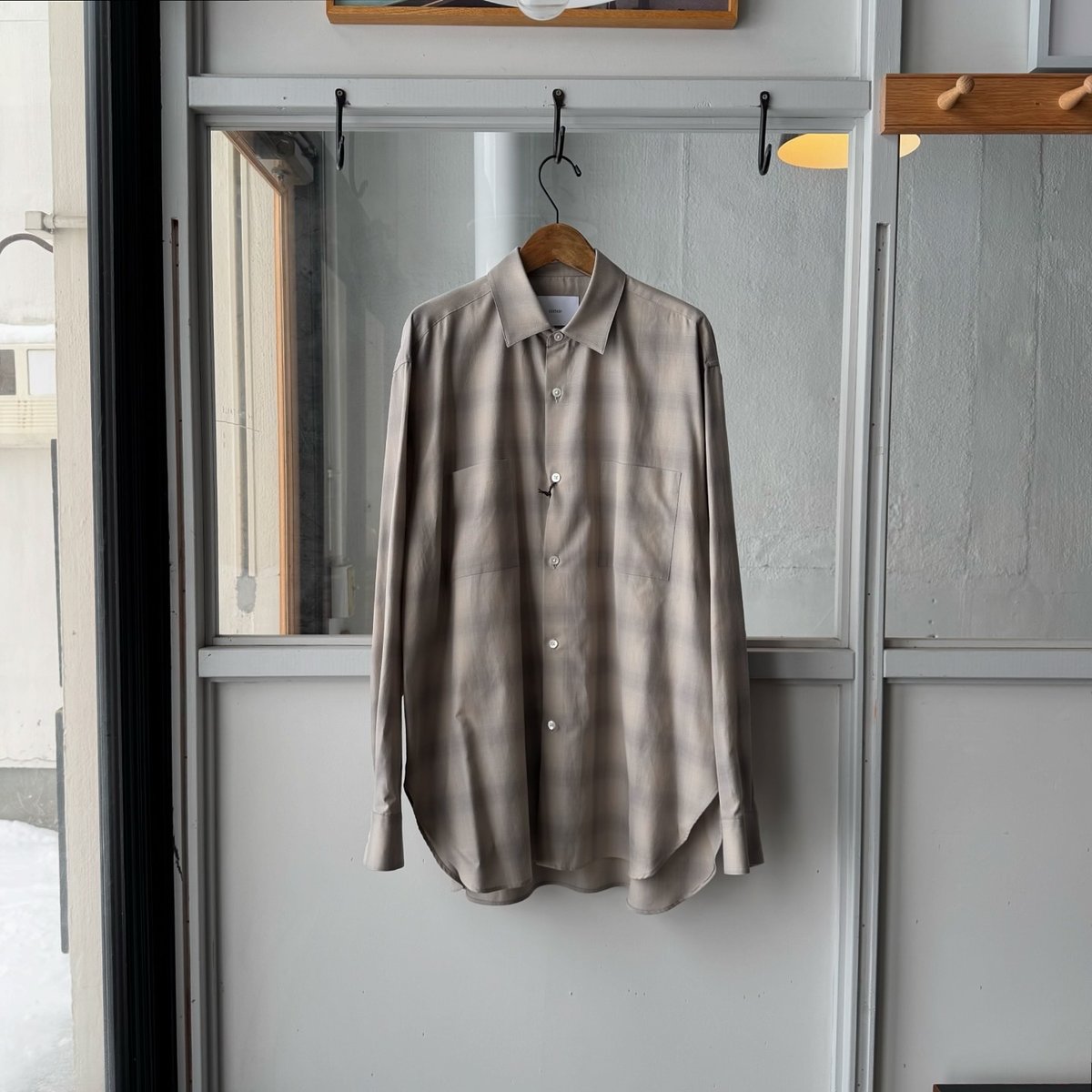 ssstein C/R CHECK OVERSIZED DOWN PAT SHIRT | ssstein C/R CHECK OVERSIZED DOWN PAT SHIRT |