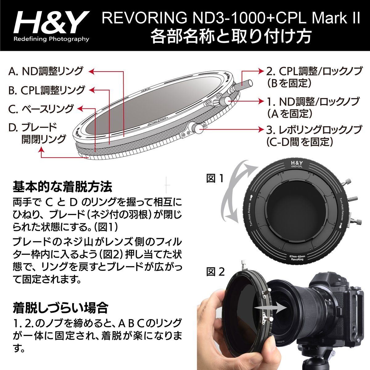 REVORING Vari ND3-ND1000 CPL Mark II | H&Y Filt REVORING Vari ND3-ND1000 CPL Mark II | H&Y Filt