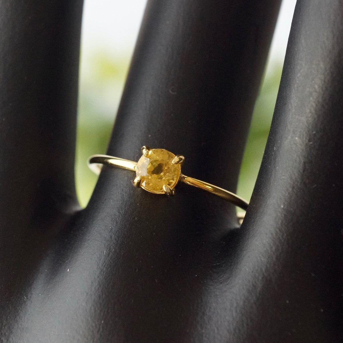 Handmade】イエロー マリガーネット リング 13号 18kゴールド Handmade】イエロー マリガーネット リング 13号 18kゴールド