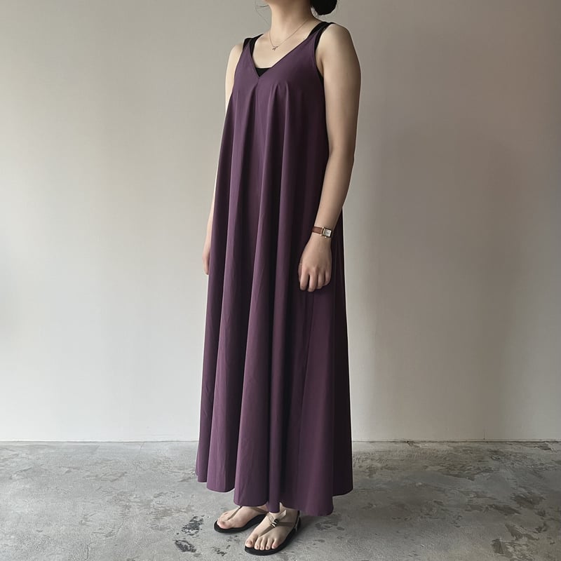POSTELEGANT / HIGH COUNT COTTON CAMI DRESS(Purp POSTELEGANT / HIGH COUNT COTTON CAMI DRESS(Purp
