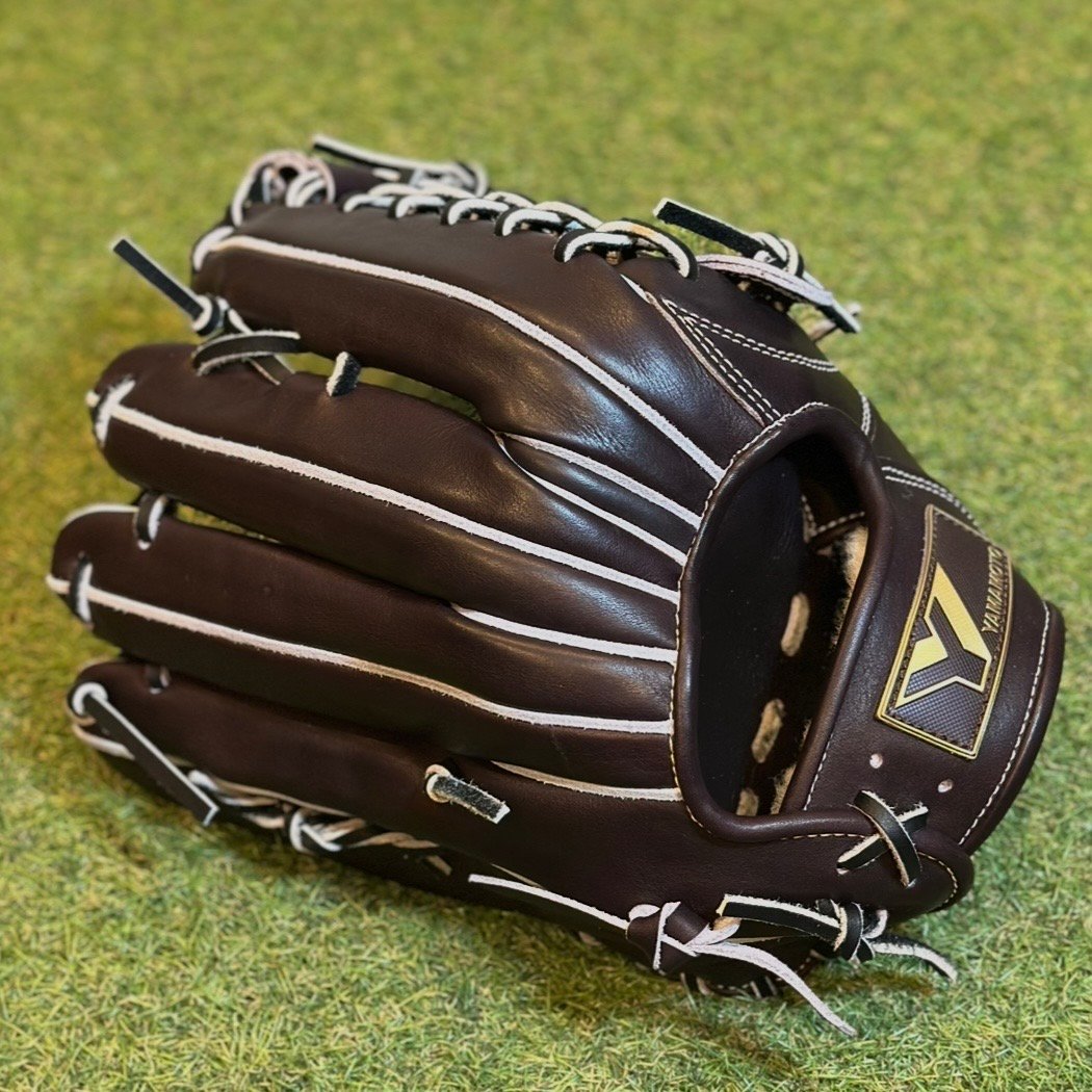 YAMAMOTO Pro Essential 硬式外野用 CG98 ダークブラウン×紐ブラッ...
