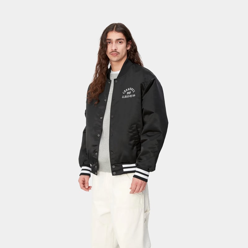 CARHARTT WIP CLASS OF 89 BOMBER JACKET | MAROON CARHARTT WIP CLASS OF 89 BOMBER JACKET | MAROON