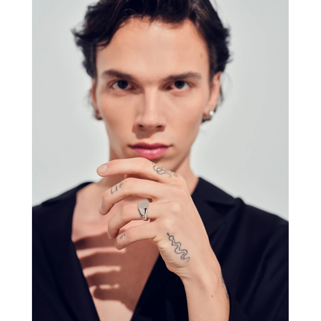 TOM WOOD Kay Ring Satin | MAROON