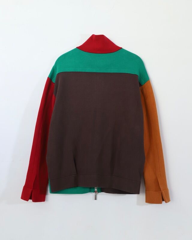 AMBERGLEAM Jacquard Knit Drivers Jacket / BLOCK AMBERGLEAM Jacquard Knit Drivers Jacket / BLOCK