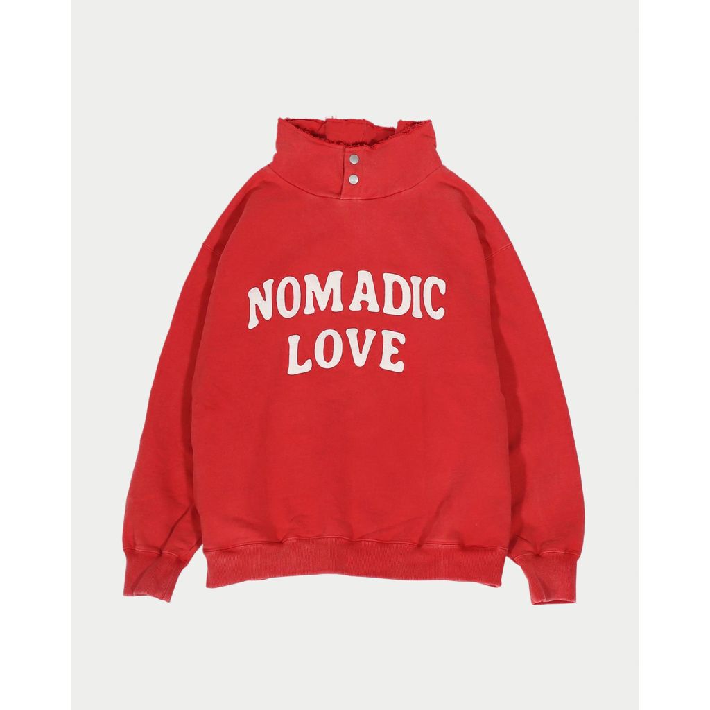 AMBERGLEAM NOMADIC High Neck Sweat | MAROON