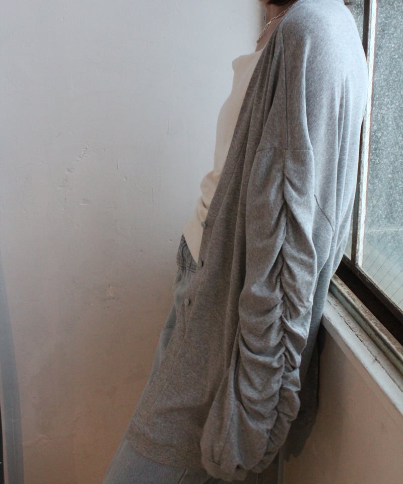 4/25発売】Shirring Sleeve Cardigan〈2401-881403〉 | 4/25発売】Shirring Sleeve Cardigan〈2401-881403〉 |