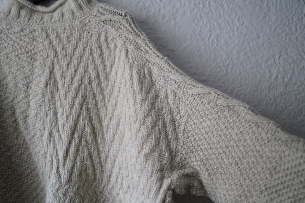 21AW “Virginia Jumper” 手編みアランニットセーター 1 / isabel 21AW “Virginia Jumper” 手編みアランニットセーター 1 / isabel