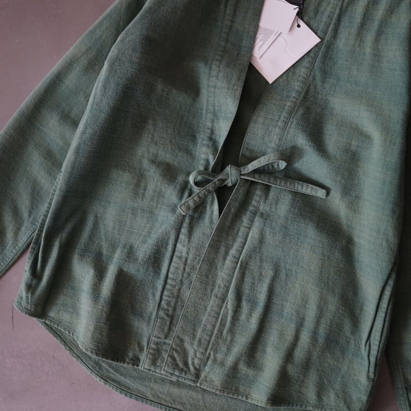 19AW LHAMO SHIRT インディゴ染めラモシャツ 羽織 ブルー 19AW LHAMO SHIRT インディゴ染めラモシャツ 羽織 ブルー