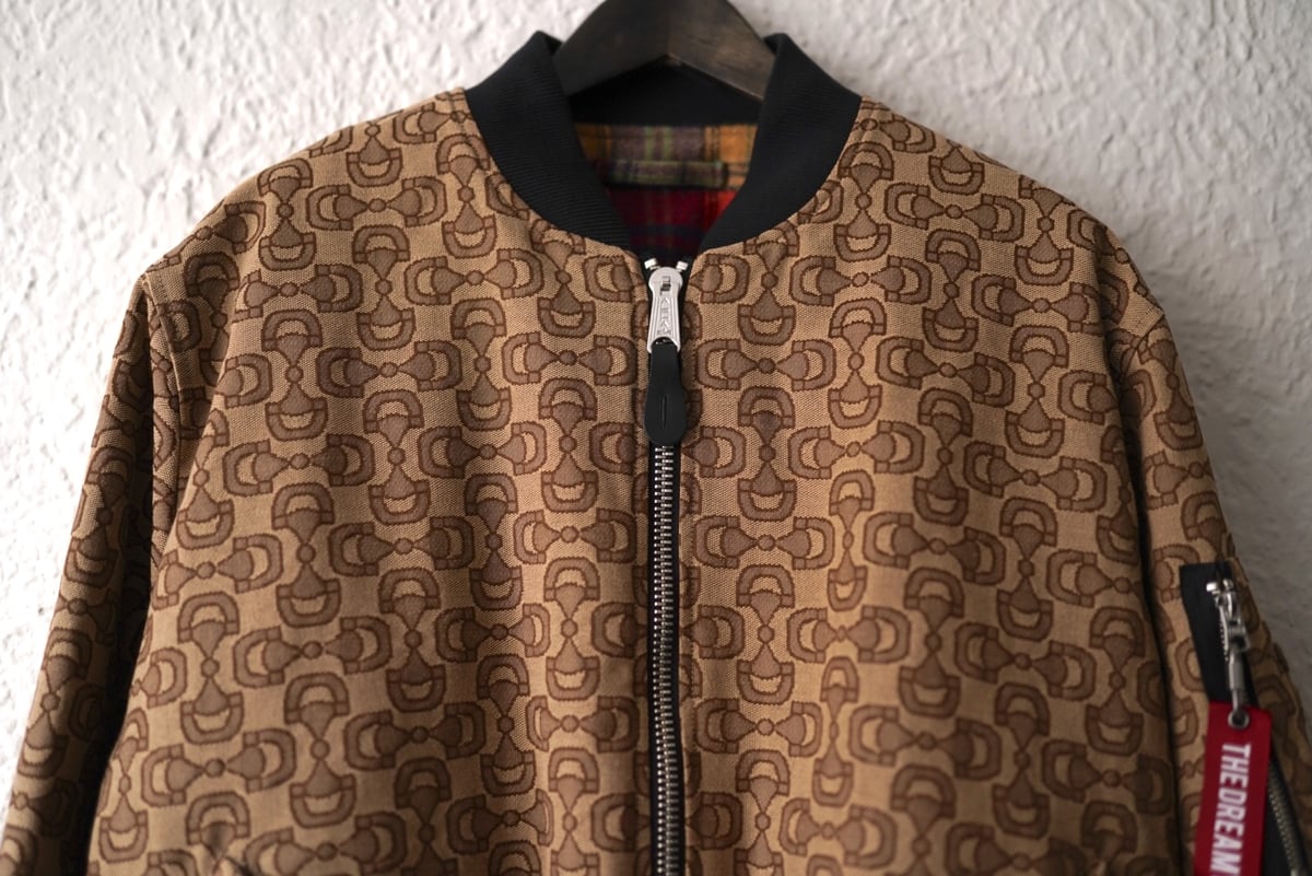 23SS ALPHA INDUSTRIES ×SLAM JAM ホースビット柄ボンバー 23SS ALPHA INDUSTRIES ×SLAM JAM ホースビット柄ボンバー