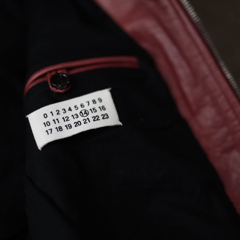 12SS レンガカラーハの字ライダースジャケット / Maison Martin 12SS レンガカラーハの字ライダースジャケット / Maison Martin