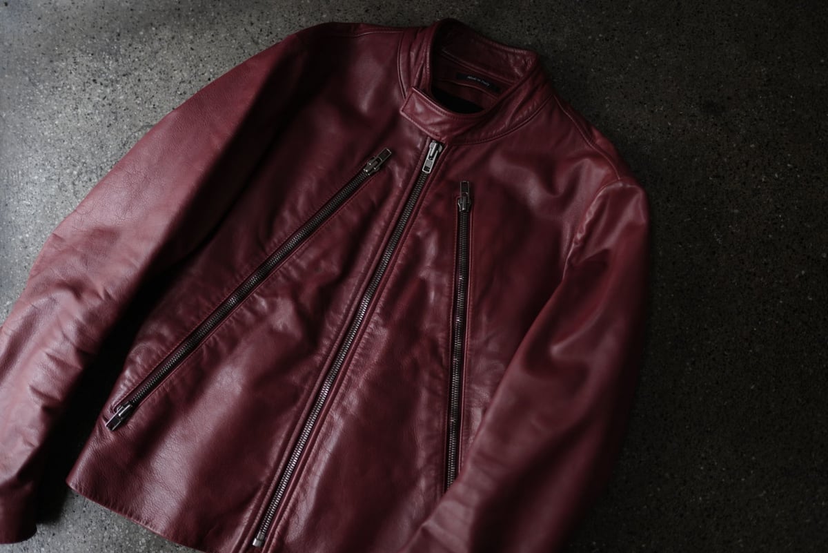 12SS レンガカラーハの字ライダースジャケット / Maison Martin 12SS レンガカラーハの字ライダースジャケット / Maison Martin