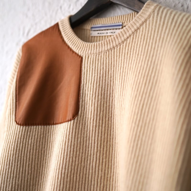 19AW Shoulder Patch 1 Yarn Camel Sweater ベビーキャメ 19AW Shoulder Patch 1 Yarn Camel Sweater ベビーキャメ