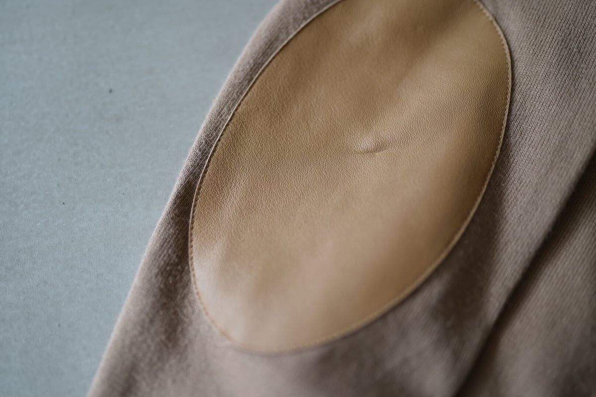 01SS ハンマースリーブエルボーパッチニットセーター / Maison 01SS ハンマースリーブエルボーパッチニットセーター / Maison