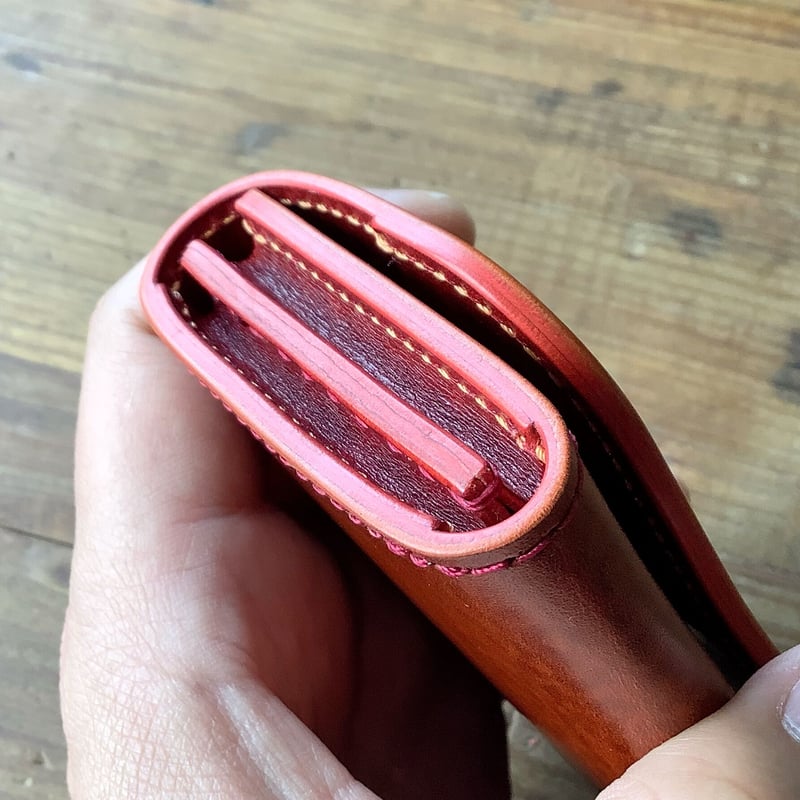 ルガトショルダーオレンジ×ルガトショルダー赤 名刺入れ ルガトショルダーオレンジ×ルガトショルダー赤 名刺入れ