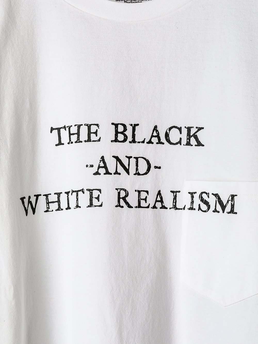 oversized s/s tee. "the black-and-white realism...