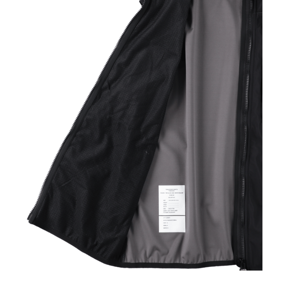 stand collar zip up vest.(nylon) / black | TAKA...