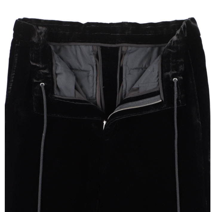 plian front slacks.(velvet) / black | TAKAHIROM...