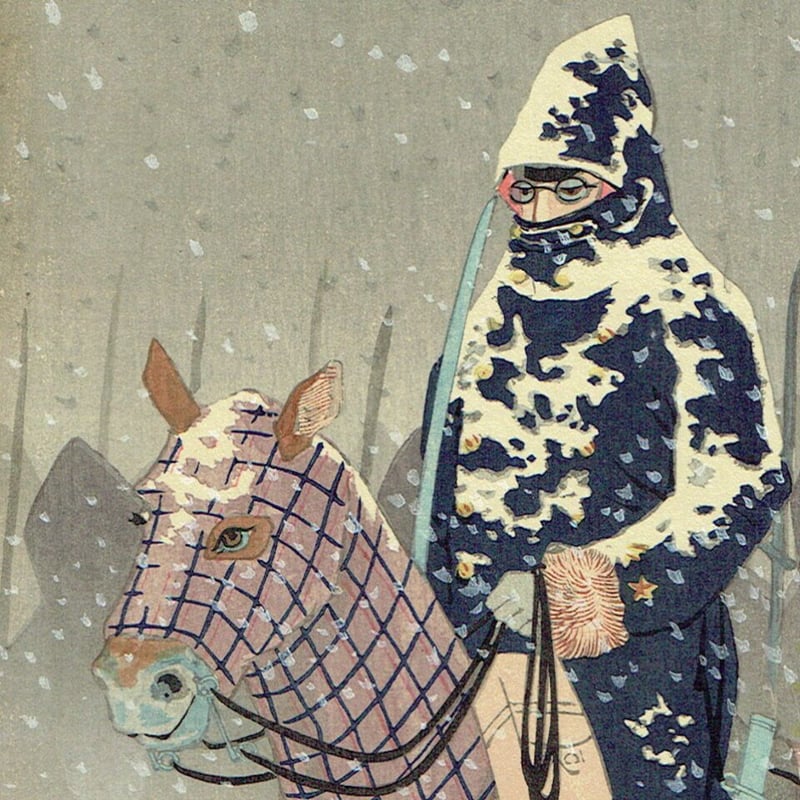小林清親「威海衛上陸進軍之図」明治28年(1895)【浮世絵 小林清親「威海衛上陸進軍之図」明治28年(1895)【浮世絵