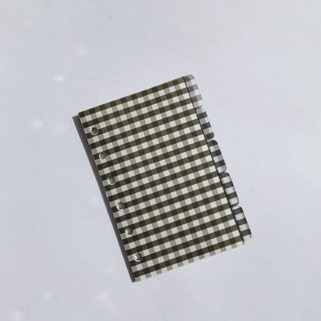ギンガムなインデックス｜M5・ミニ6・バイブル | Aristobook.
