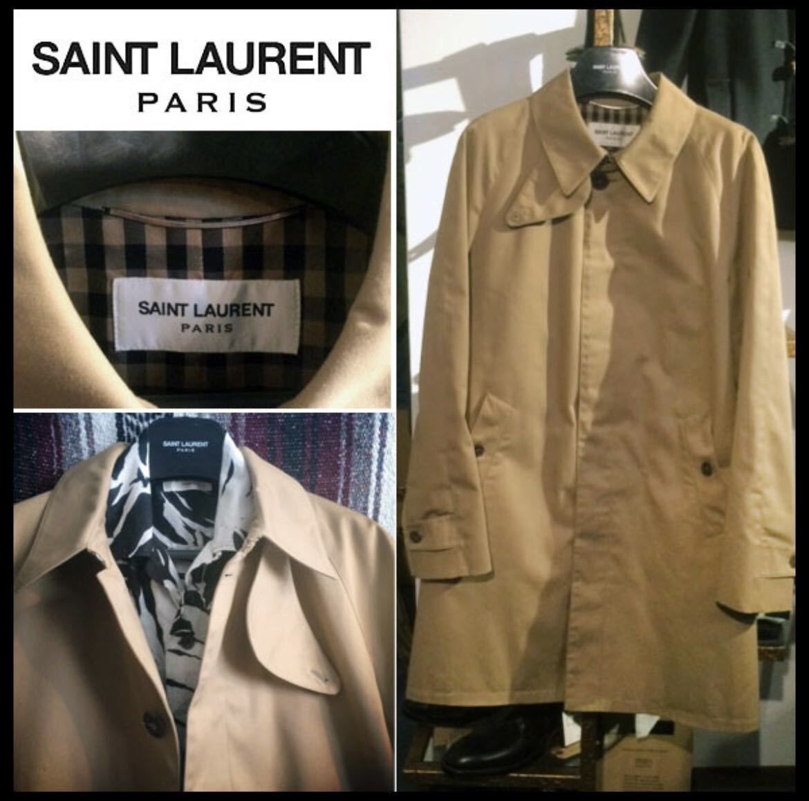 Saint Laurent Paris サンローラン ショート トレンチコート- Saint Laurent Paris サンローラン ショート トレンチコート-