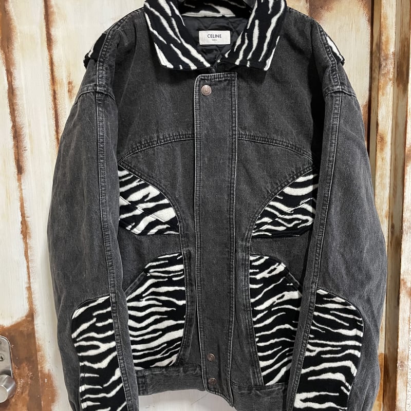 新品☆21FW☆CELINE Hedi Simane セリーヌ ゼブラ 切り替え 新品☆21FW☆CELINE Hedi Simane セリーヌ ゼブラ 切り替え