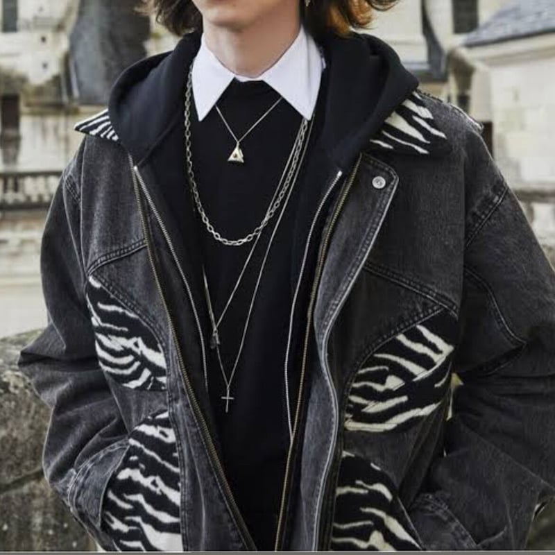 新品☆21FW☆CELINE Hedi Simane セリーヌ ゼブラ 切り替え 新品☆21FW☆CELINE Hedi Simane セリーヌ ゼブラ 切り替え
