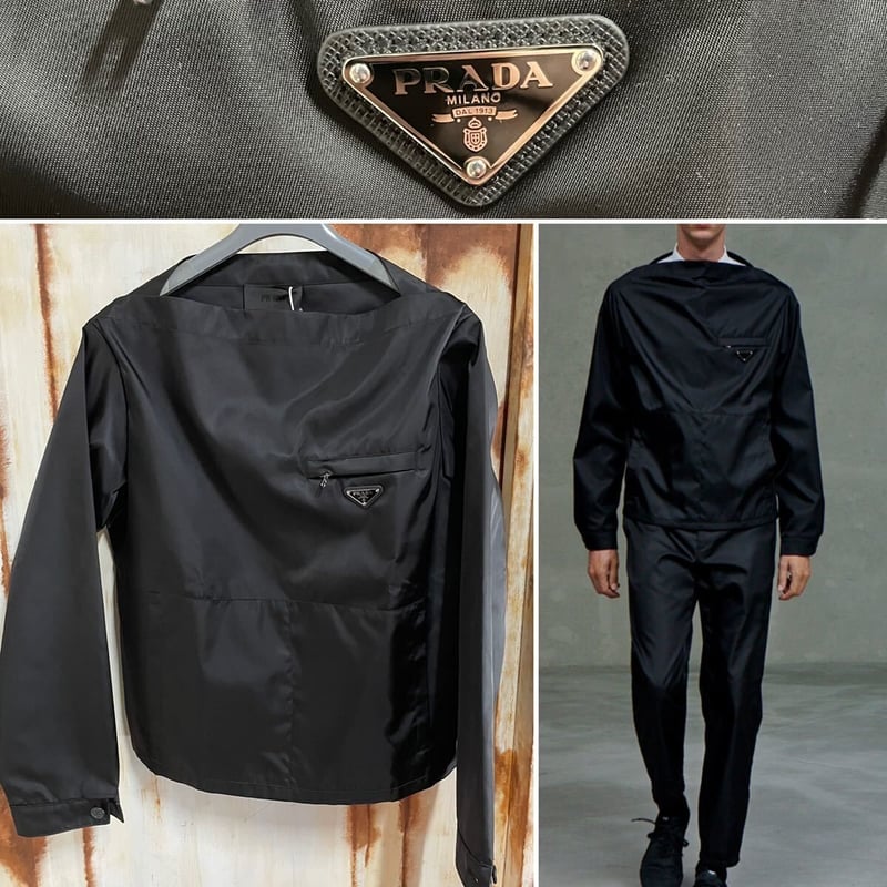 新作☆PRADA Re Nylon プラダ ブルゾンジャケット プルオーバー 新作☆PRADA Re Nylon プラダ ブルゾンジャケット プルオーバー