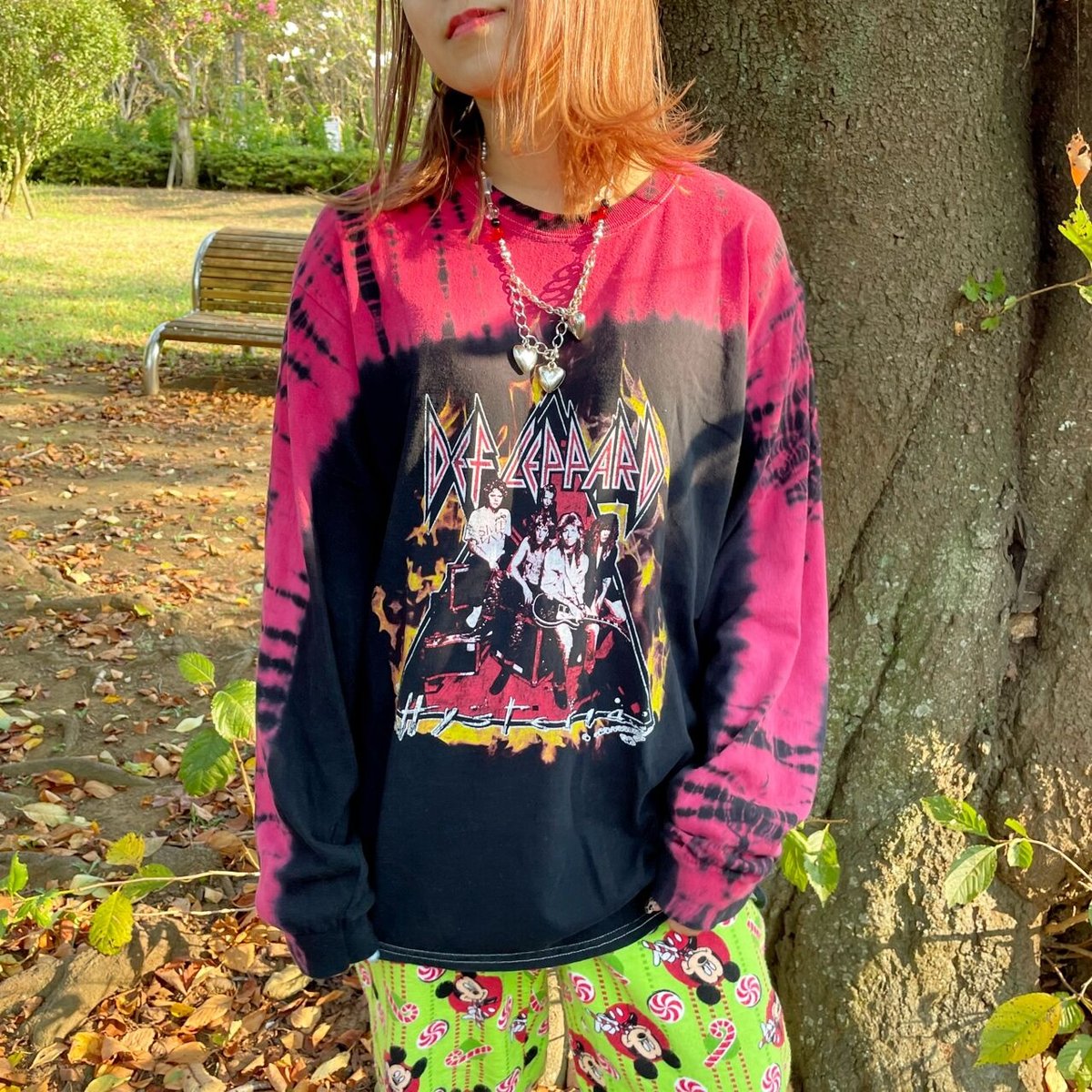 DEF LEPPARD tie-dye long sleeve T-shirt/デフレパードタ DEF LEPPARD tie-dye long sleeve T-shirt/デフレパードタ