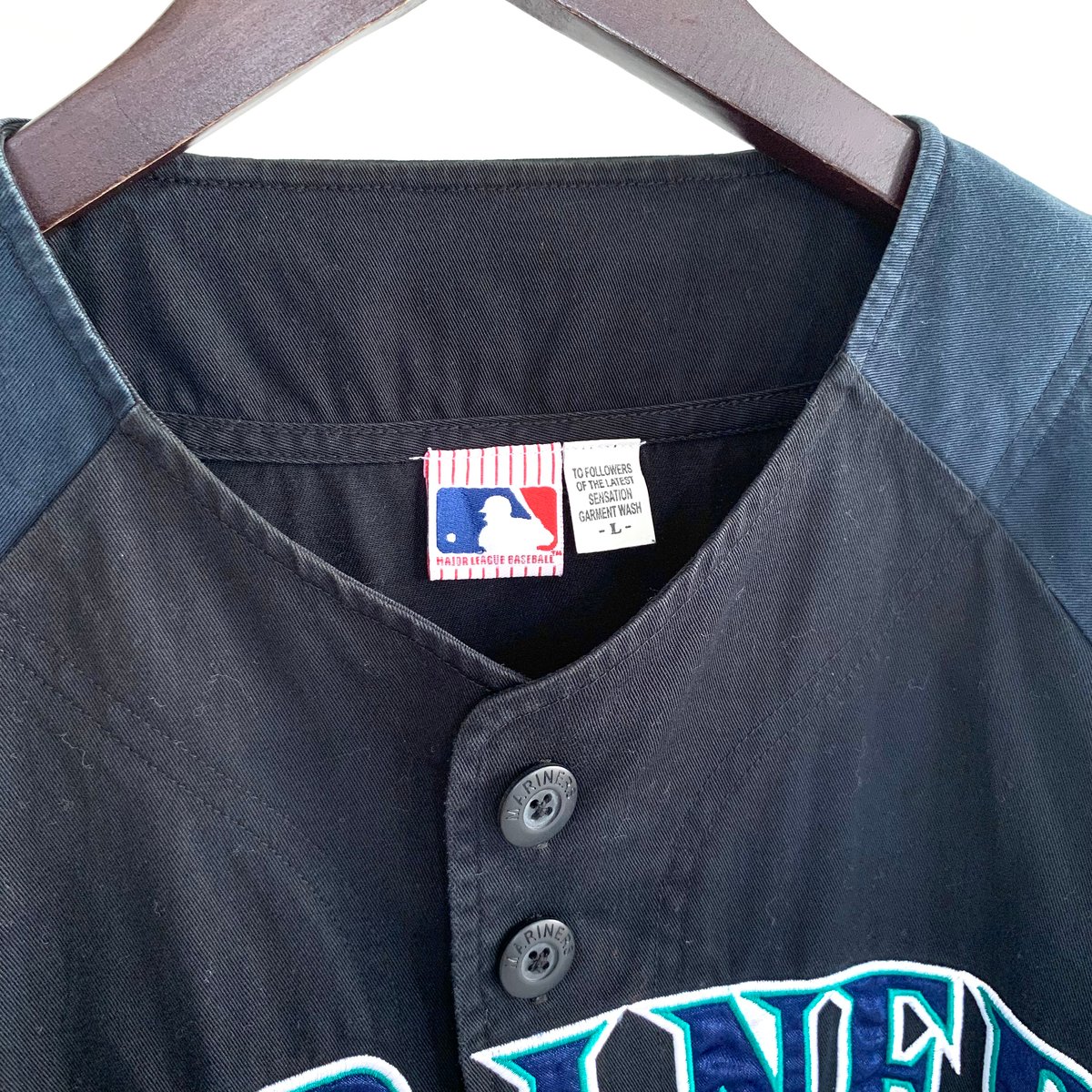 90s MLB "SEATTLE MARINERS" cotton baseball jers...
