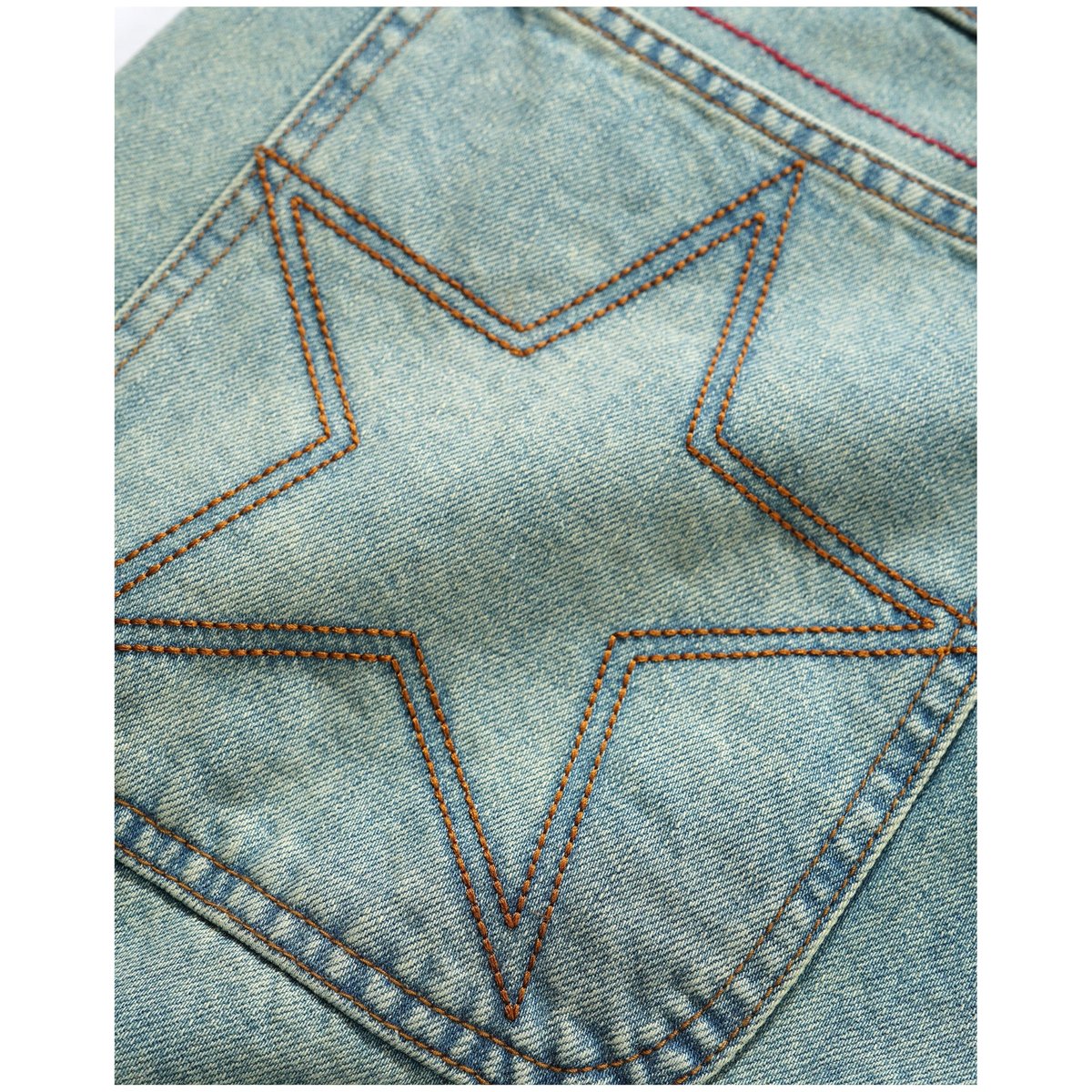 CASH ONLY STARS DENIM JEANS SUN FADE WASHED | C...