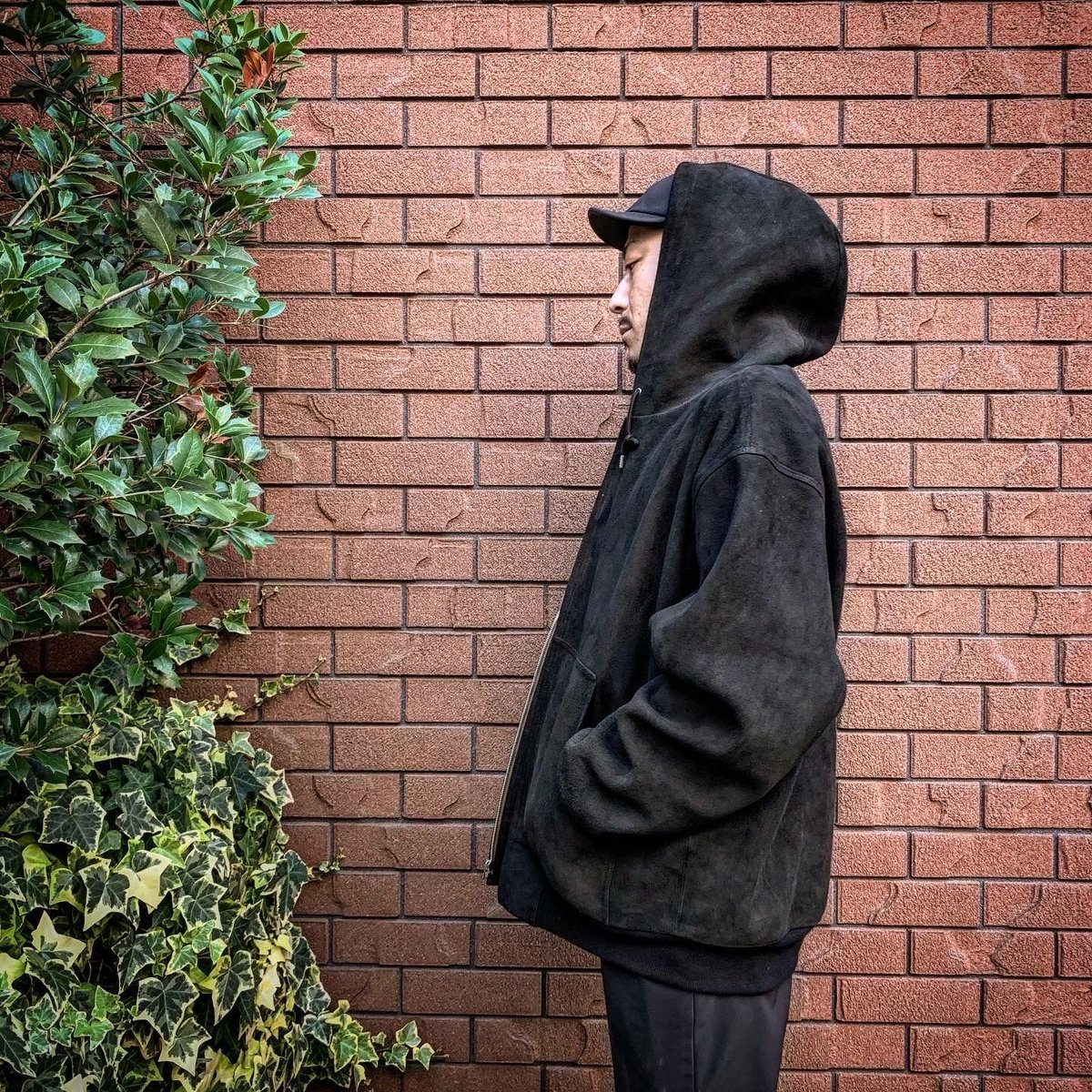 CWORKS【Crispy / ｸﾘｽﾋﾟｰ 】Deer suede (BLACK)(FINE...