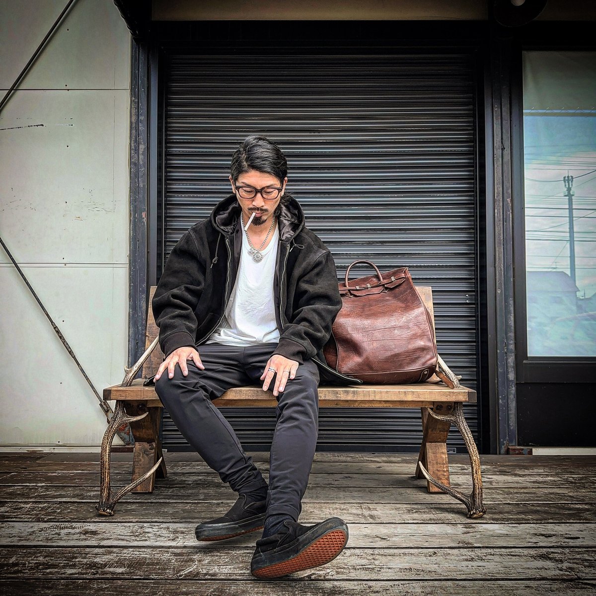 CWORKS【Crispy / ｸﾘｽﾋﾟｰ 】Deer suede (BLACK)(FINE...