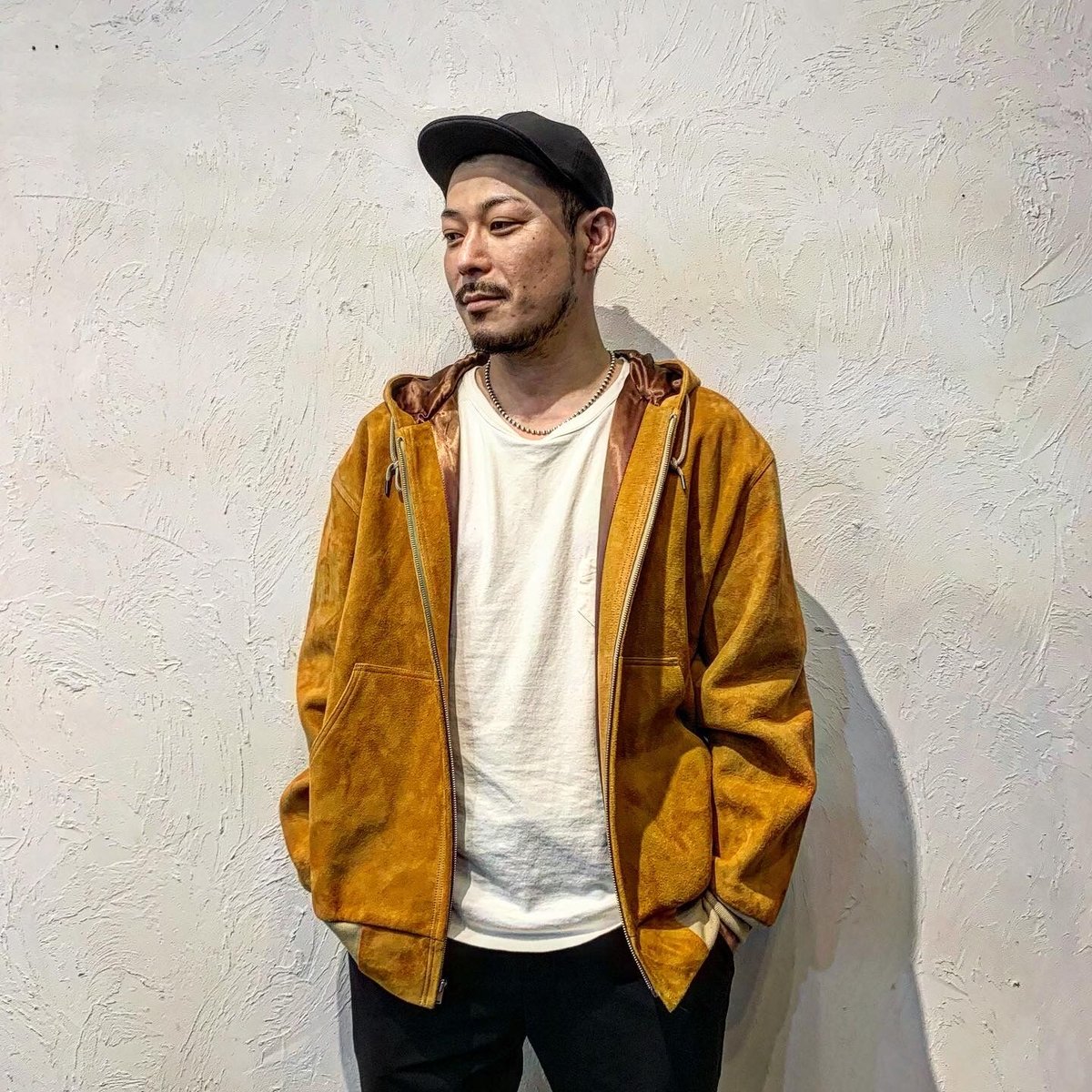 CWORKS【Crispy / ｸﾘｽﾋﾟｰ 】Deer suede (CAMEL)(FINE...